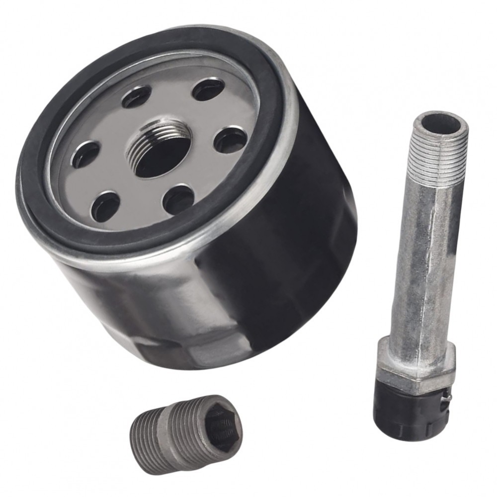 Oil Filter Adapter Fitting with Drain Plug for Lawn Tractors For E120 ...