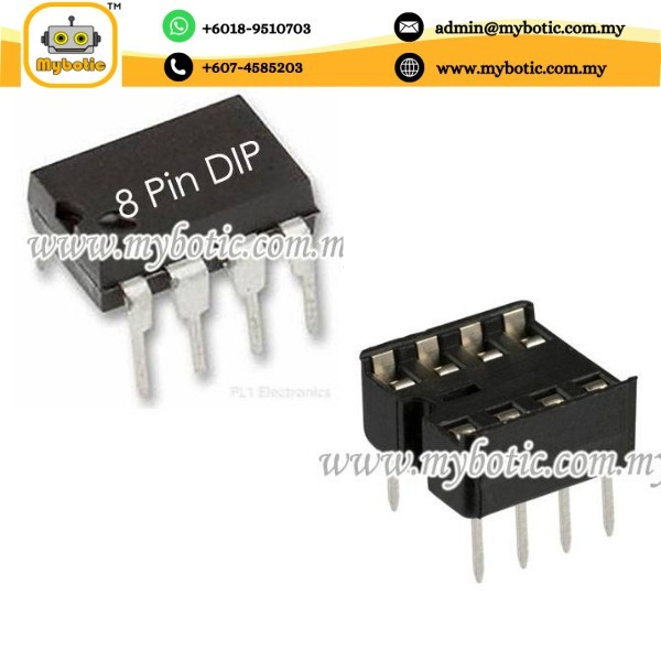 Integrated Circuit Timer IC 555 and IC Base/IC Socket | Shopee Malaysia
