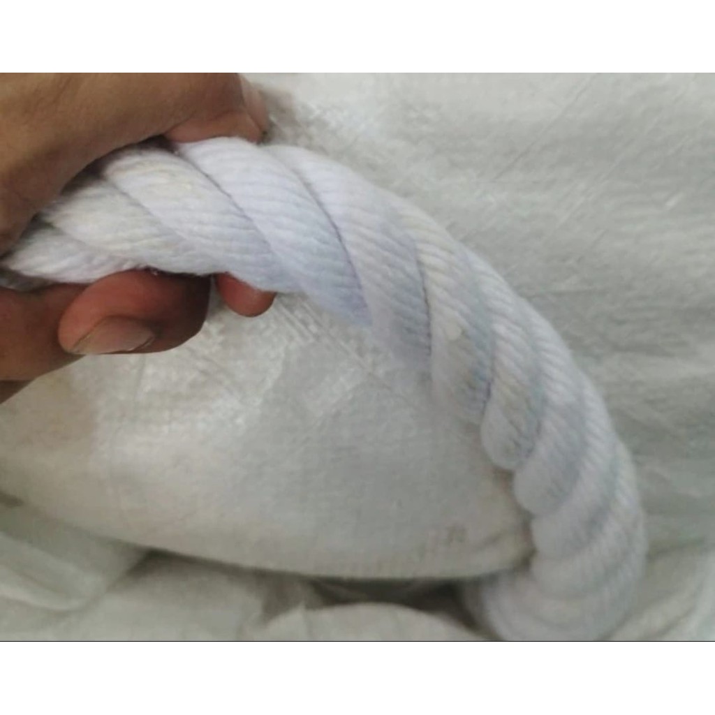 KATUN PUTIH 1 Meter Rope 26mm Kuralon Large White Cotton Fabric Pull Up ...