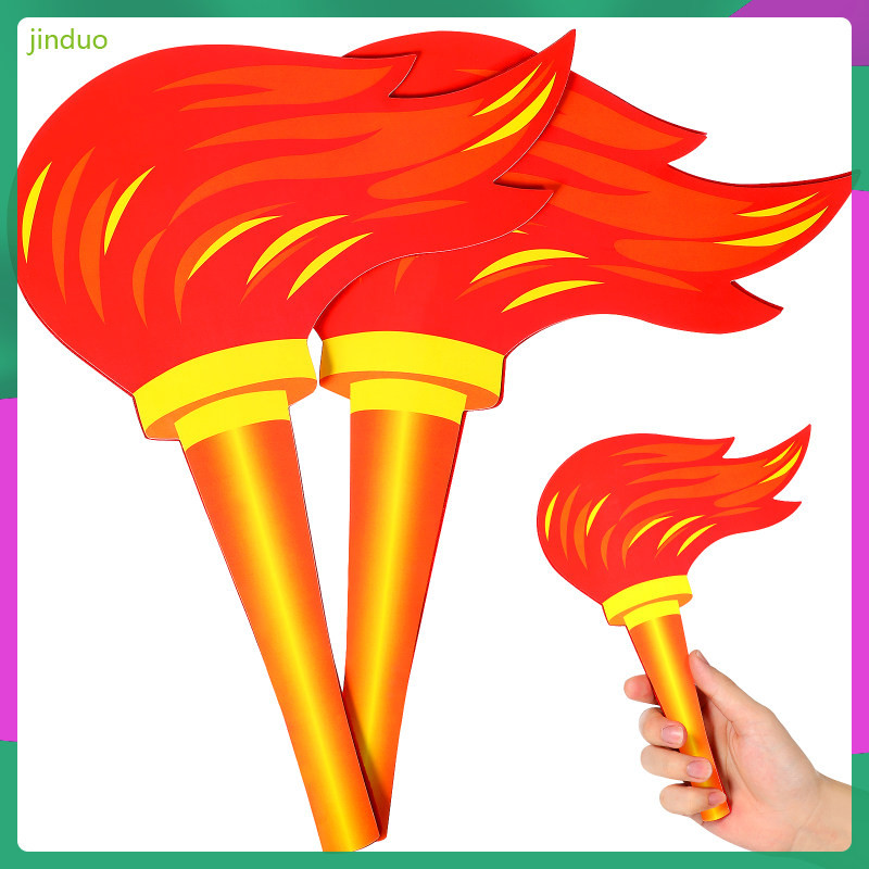 2 Pcs Torch Prop Paper Decoration Sports Cheers Stick Simulation ...