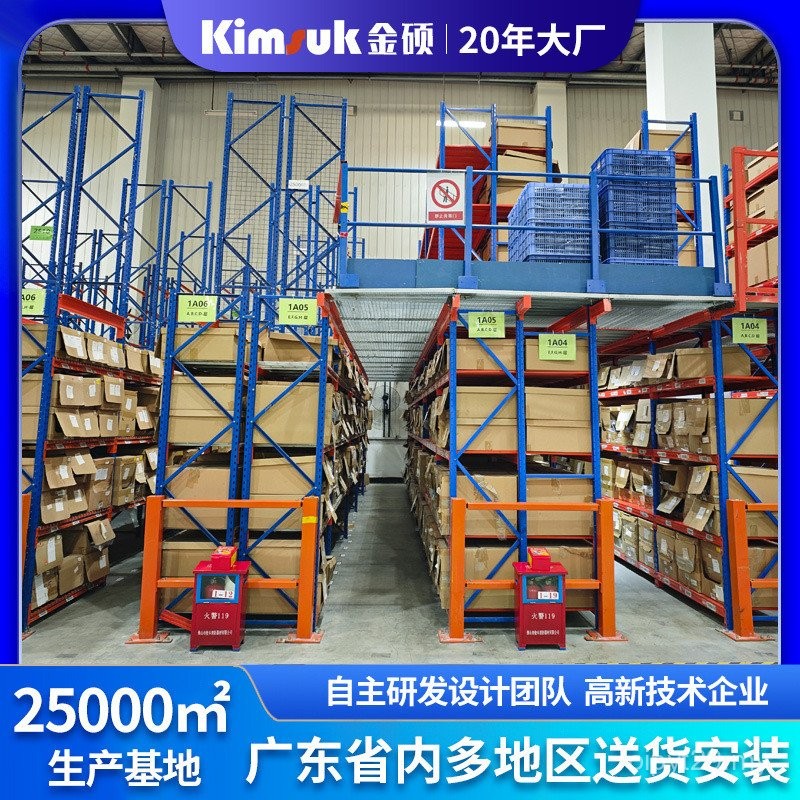 Pihak kilang Jinshuo rak barang Industrial Heavy Frame Custom Loft rak ...