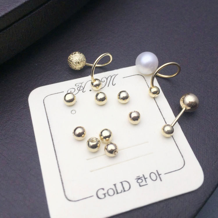 KPJ0011 perhiasan Jepun dan Korea 10K14K skru emas jenis anting-anting aksesori penutup telinga ...