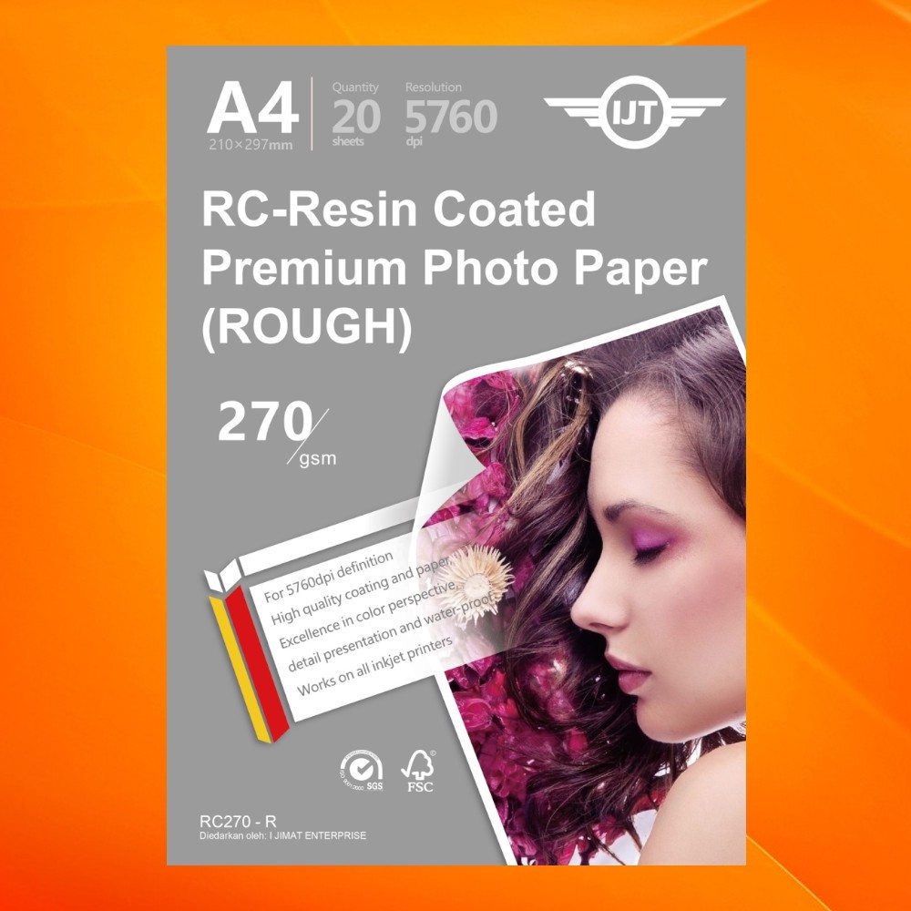 IJT RC270-R Resin Coated High Premium Quality RC Photo Paper A4 Size ...