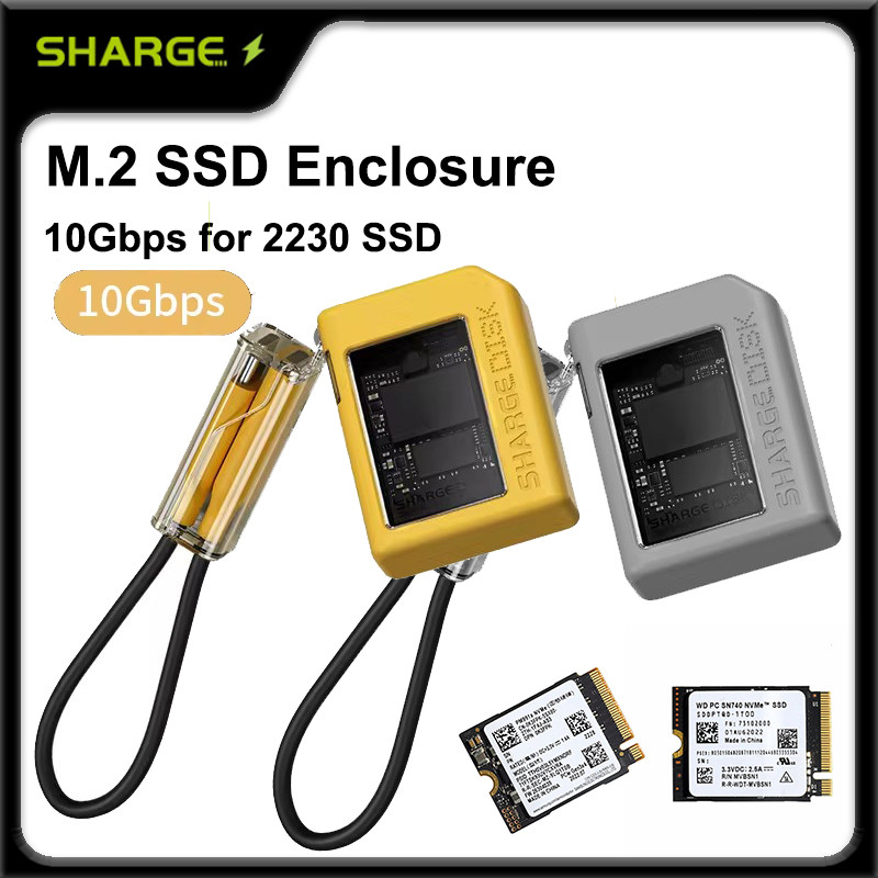 SHARGE SSD Enclosure 10Gbps NVMe PCIe Case USB 3.2 Gen2 With PM991a ...