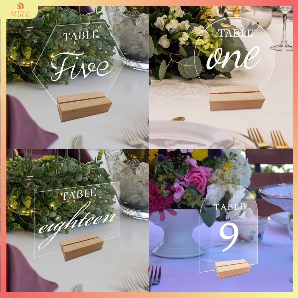 Acrylic Table Sign Holder Table Number Table Sign Display Stand Wedding ...