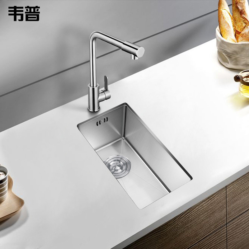 Weipu 304 sinki keluli tahan karat kecil tangki tunggal kecil buatan ...