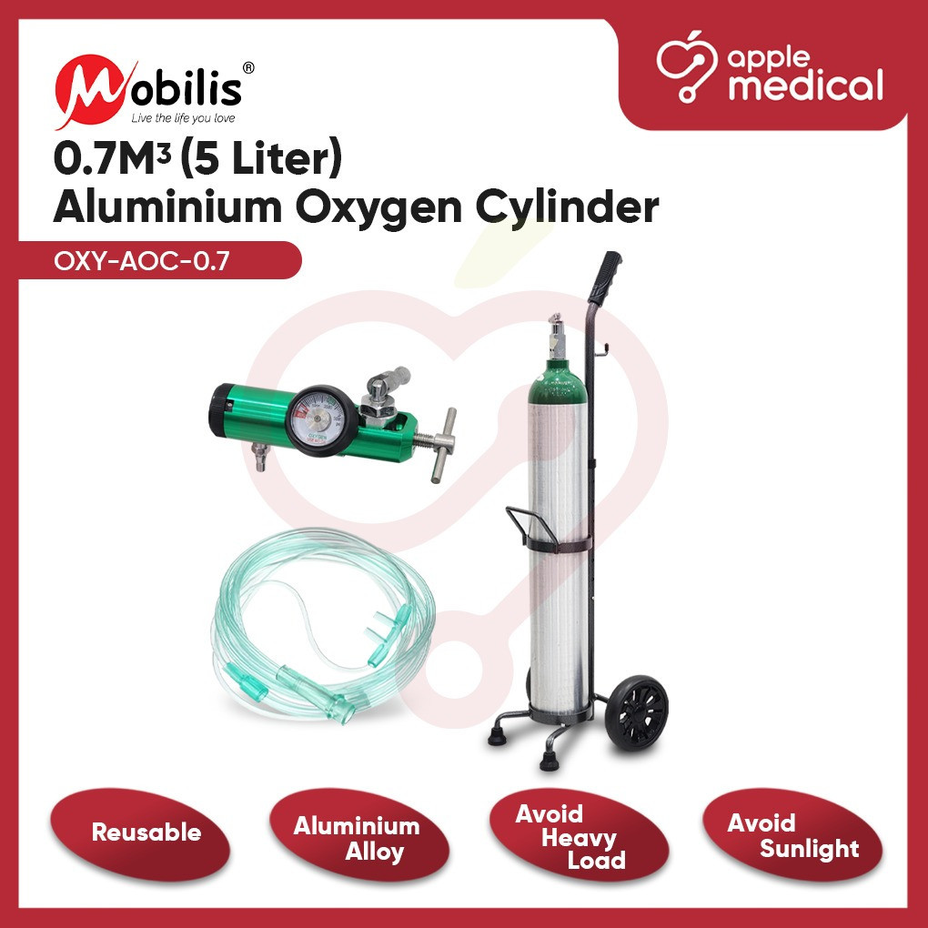 0.7m3 Alum. Oxygen Cylinder Full Set | Shopee Malaysia