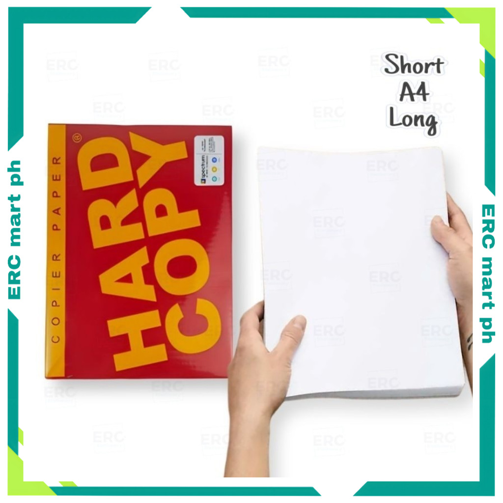 ERC Hard Copy 50 100 200 Sheets, Short A4 Long Bond Paper 70gsm Letter ...