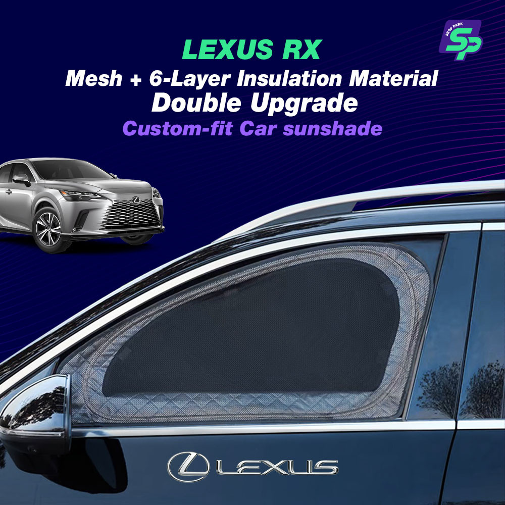 LEXUS RX Custom-Fit Car Sunshade, Dual-Layer Design with Mesh & 6-Layer ...