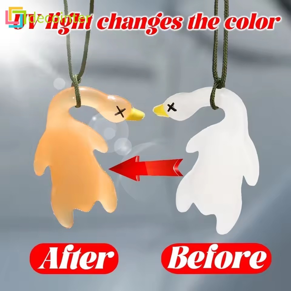 Cute UV Color Changing Roast Duck Pendant - Creative Color Changing ...