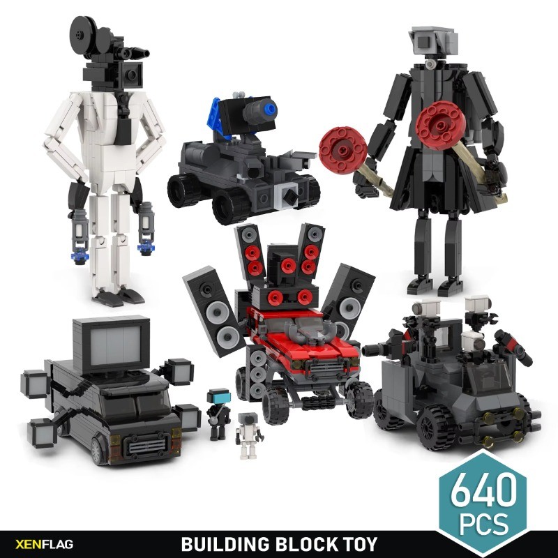 MOC Skibidi toilet Super Audio Chariot Recovery Team Toilet Man TV Tank ...