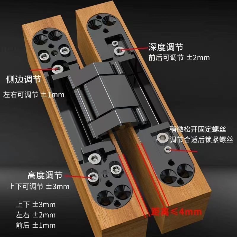 New Style Invisible Hidden Hinge Three-Dimensional Adjustable Concealed ...
