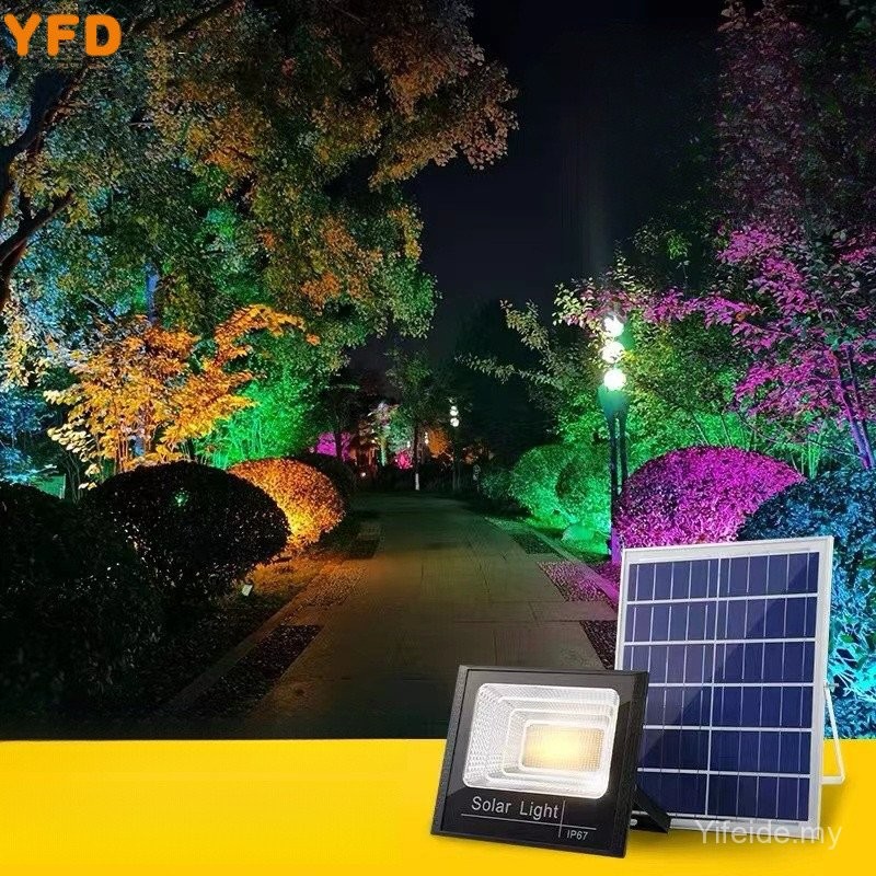 YFD Lampu Sorotan Suria Luaran Lampu Landskap Taman Berwarna-warni ...