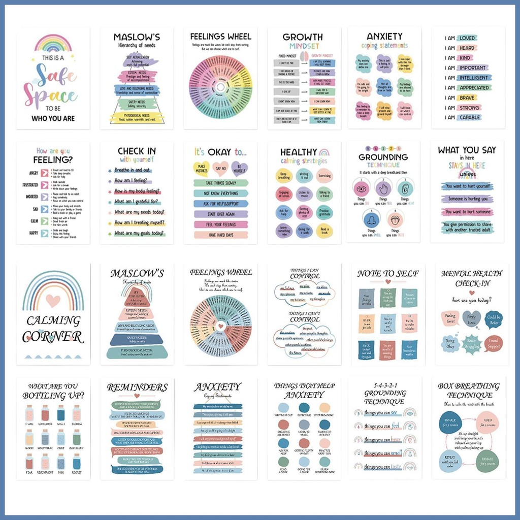 Mental Health Posters For Classroom Educational Mental Health Recovery ...