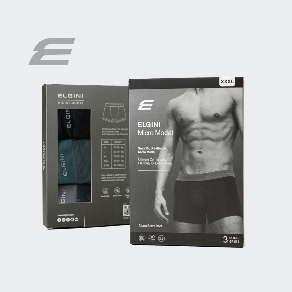 ELGINI E16315 Seluar Dalam Boxer Micro Modal Lelaki M-3XL | Men’s Micro ...