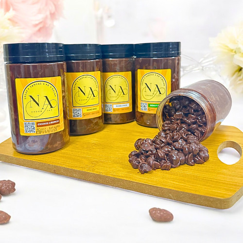 [No Topping] N.A Chocojar Chocolate Leleh Balang 300ml 4 Cereal Mini ...