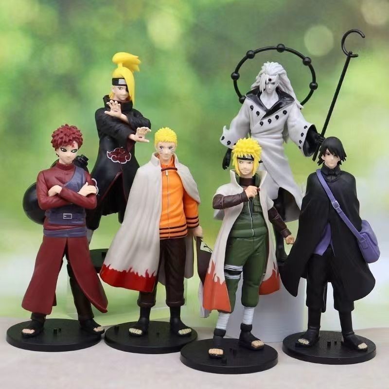 Six-Piece Set Naruto Garage 23cm Model Six Naruto Kakashi Sasuke Uchiha ...