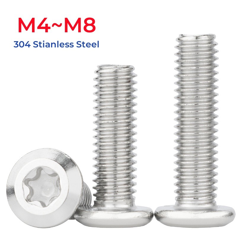 M4 M5 M6 M8 304 Stianless Steel Torx Six-Lobe Head Hexagonal Furniture Screws Machine Wire ...