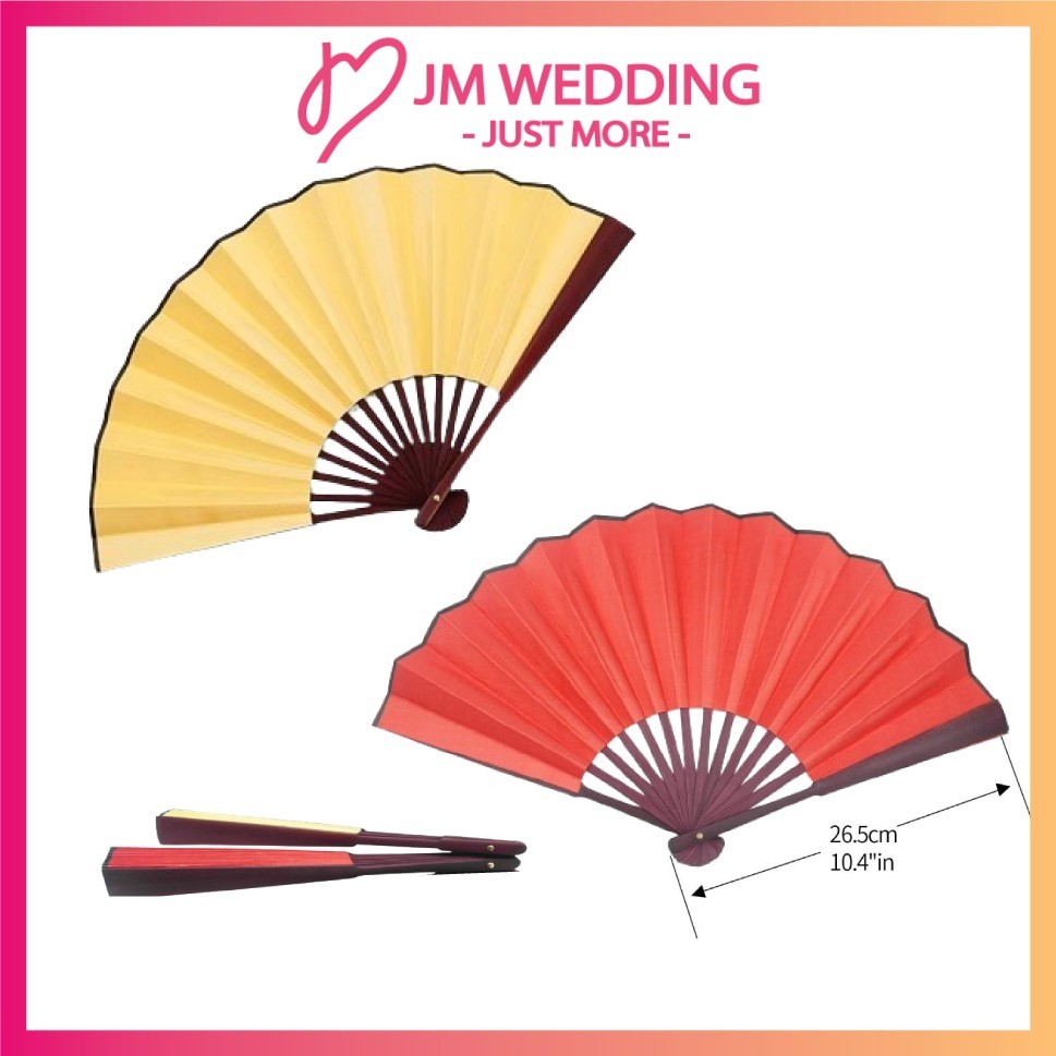 26.5cm Large Chinese Traditional Nylon-Cloth Folding Hand Fan Kipas ...