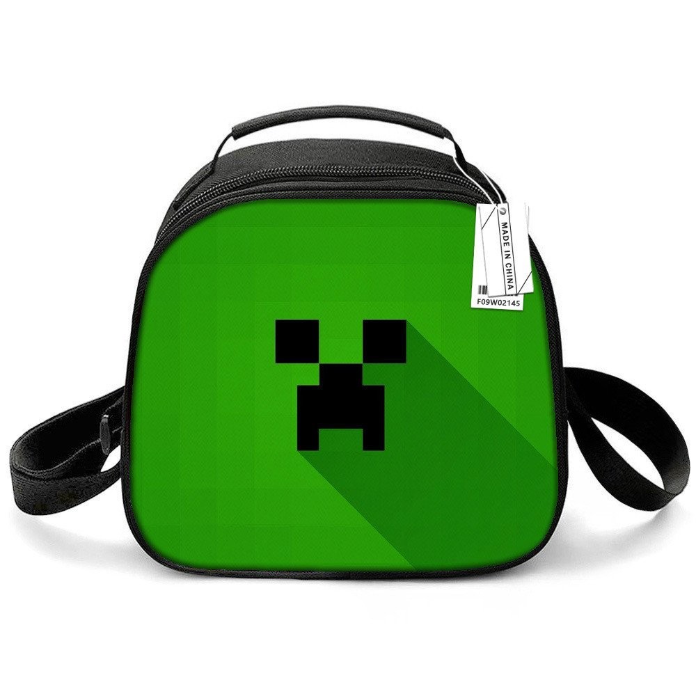 Minecraft Minecraft Meal Bag Primary School Students Picnic Bag Creeper ...