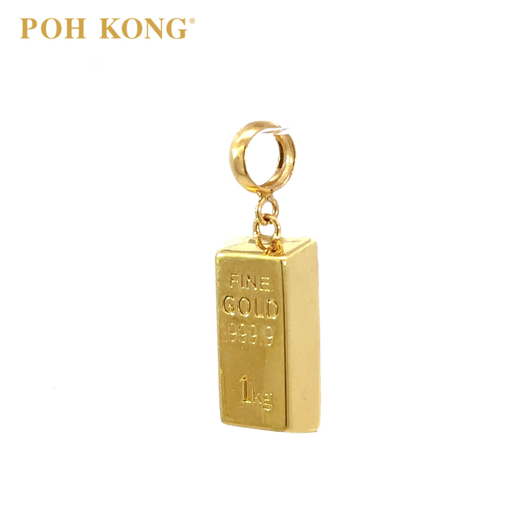 POH KONG 916/22K Yellow Gold Miniature Gold Bar Pendant | Shopee Malaysia