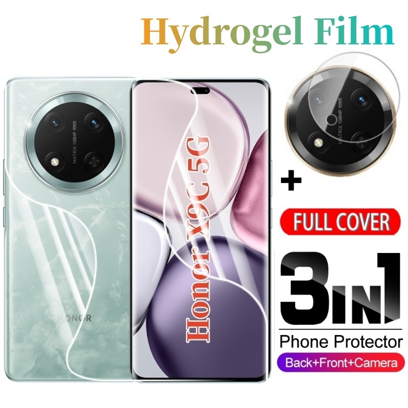 3in1 Front Back Full Cover Protection Hydrogel Film For Huawei Honor X9c X9b X9a X 9A HonorX9C ...
