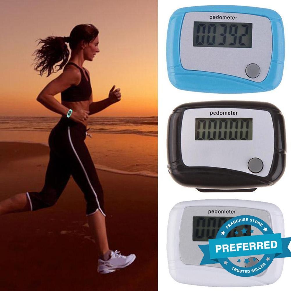 Electronic Digital Pedometer Step Counter Calories Clip Sports Monitor Distance Jogging Target ...