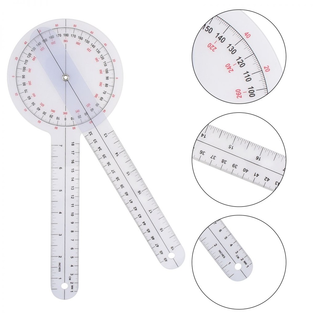 12 Inch 360 Degree Plastic Goniometer for Body Measuring / Goniometer ...