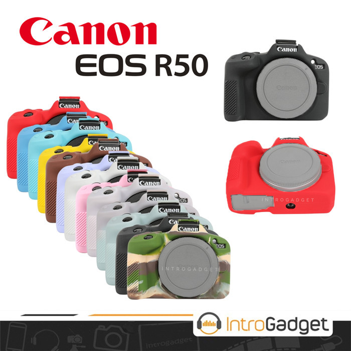 Silicone Case CANON EOS R50 Rubber DSLR Bag - Yellow by Blezzy store ...