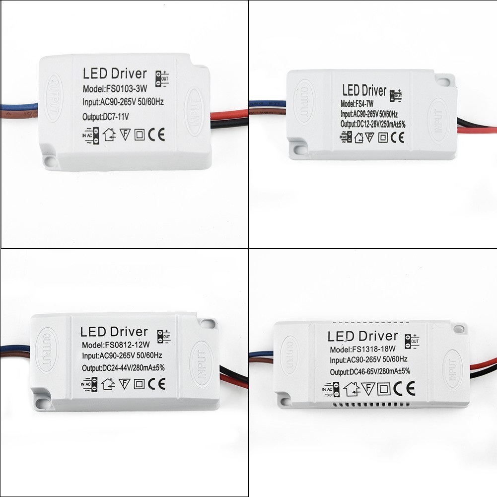 Activespace AC90~265V 3~24W LED Driver Power Supply Adapter Transformer ...