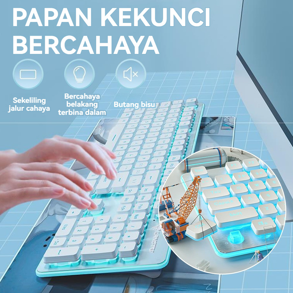 Wired USB luminous Light Gaming Office Work Keyboard Backlight Computer ...