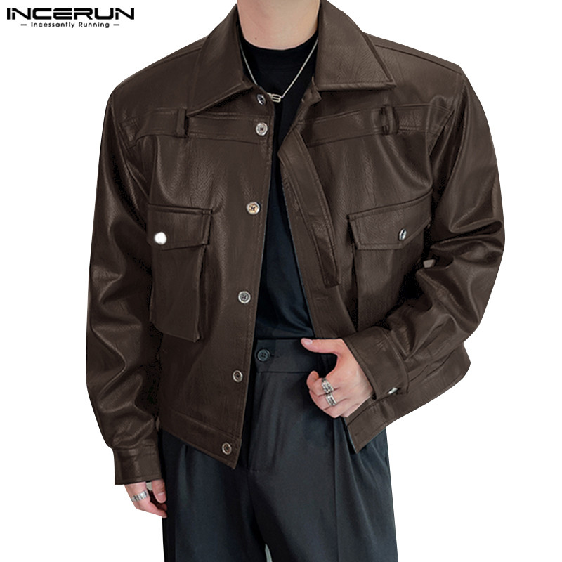 INCERUN Men Vintage Fashion Premium Shoulder Pads Loose Long Sleeves ...
