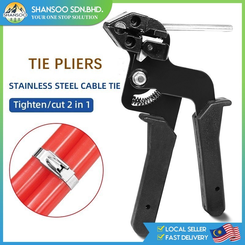 Stainless Steel Cable Tie Fastening Tool Cable Ties Pliers Cutter Zip ...