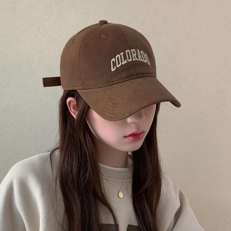 Topi wanita berusia 2024 tahun jenis popular topi besbol coklat lilitan ...