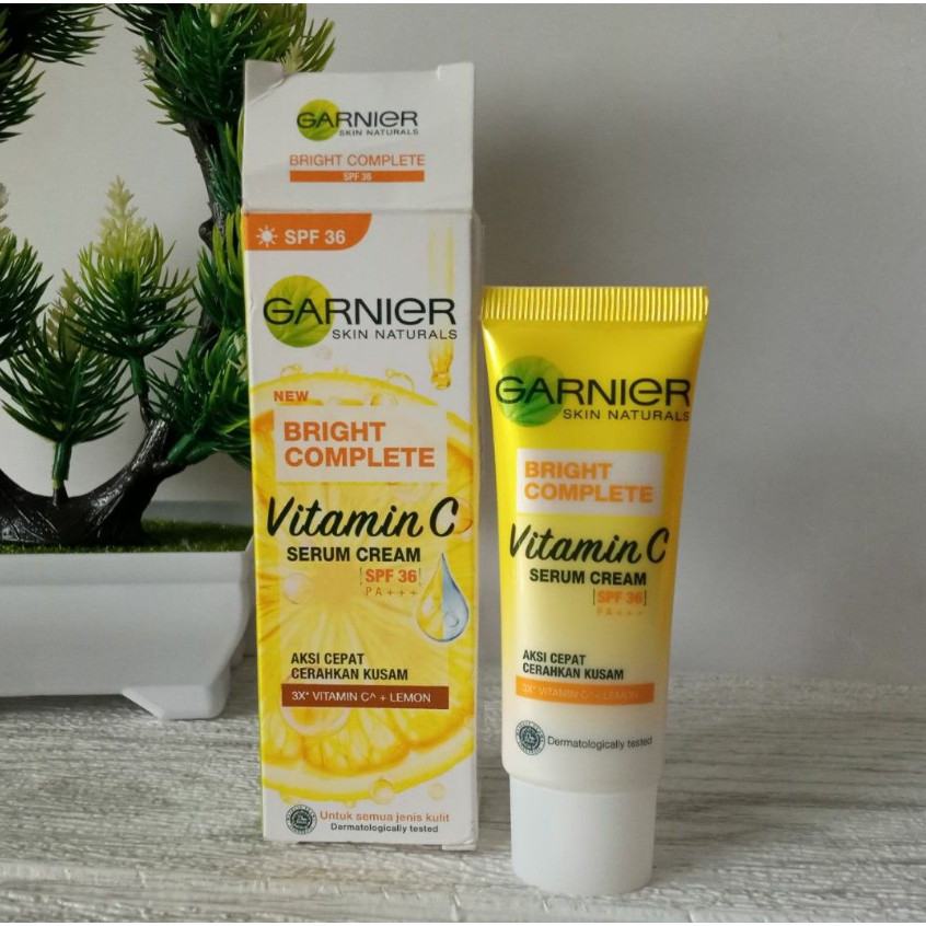 Garnier Bright Complete Vitamin C Serum Cream SPF36 PA+++ 20ml | Shopee Malaysia