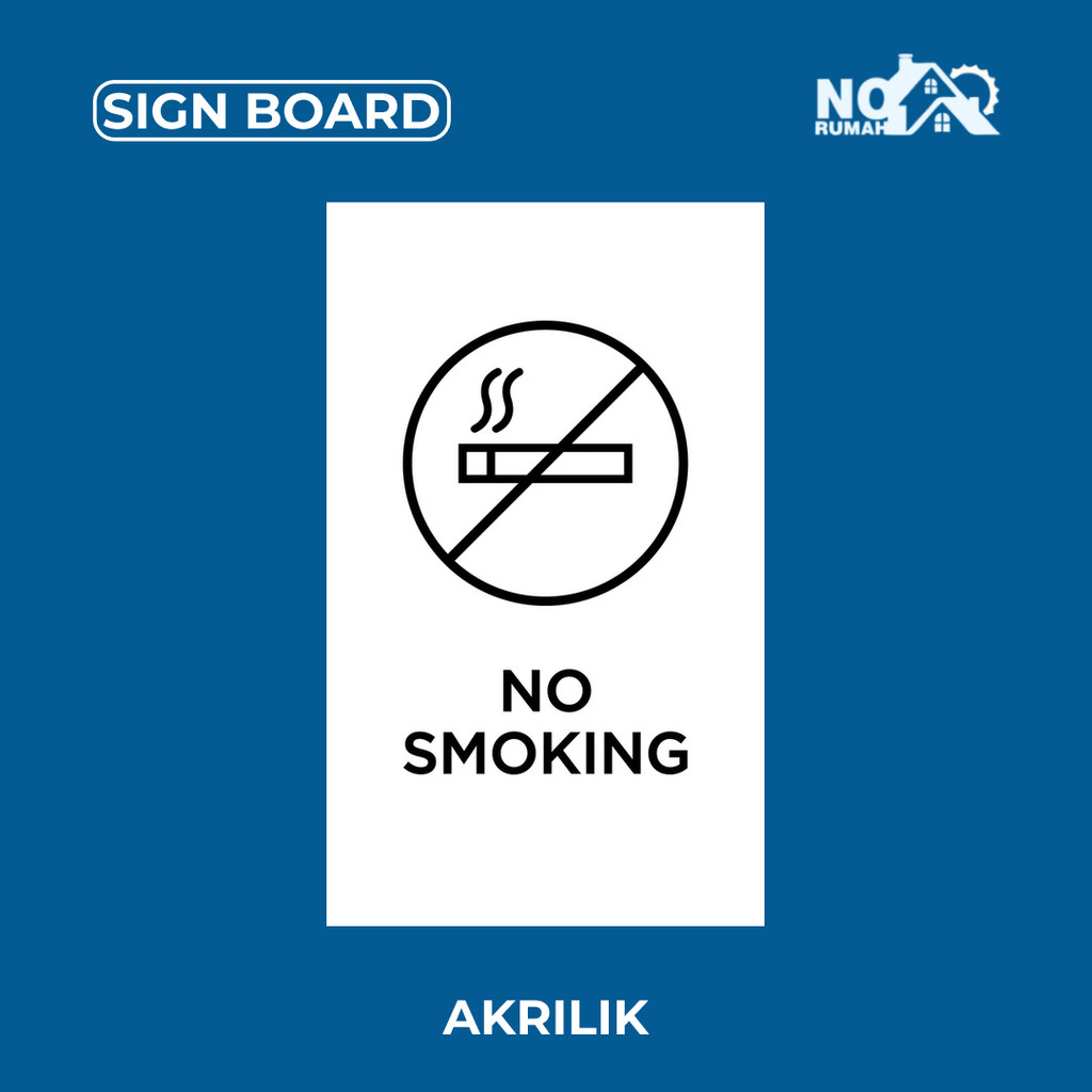 Sign No Smoking Acrylic Label No Smoking Stick Signage Room Name ...