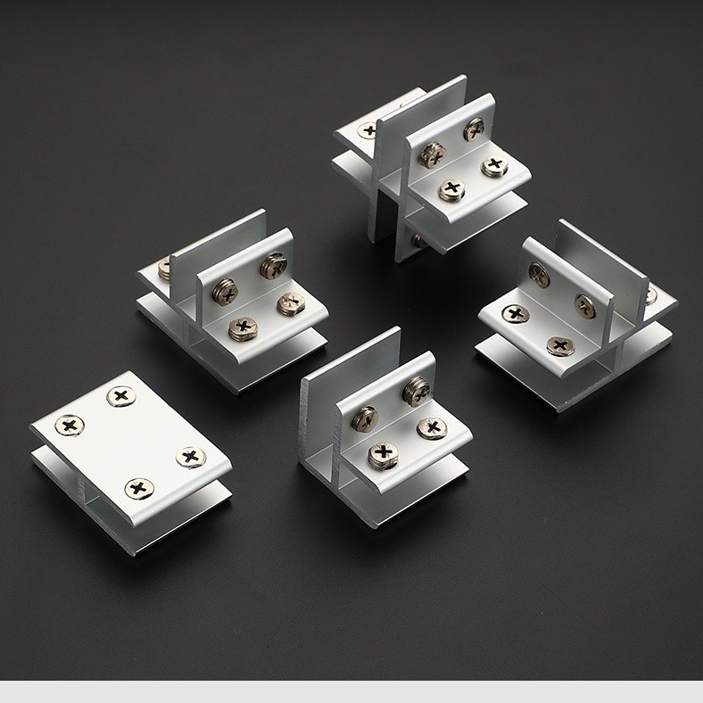 Aluminum Alloy Glass Partition Clip Exhibition Cabinet Glass Clip Model ...