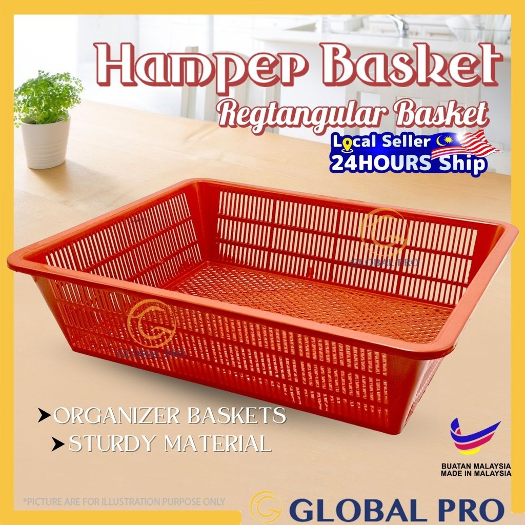 Raga Hamper Rectangular Plastic Tray Plastic Storage Baskets Home ...