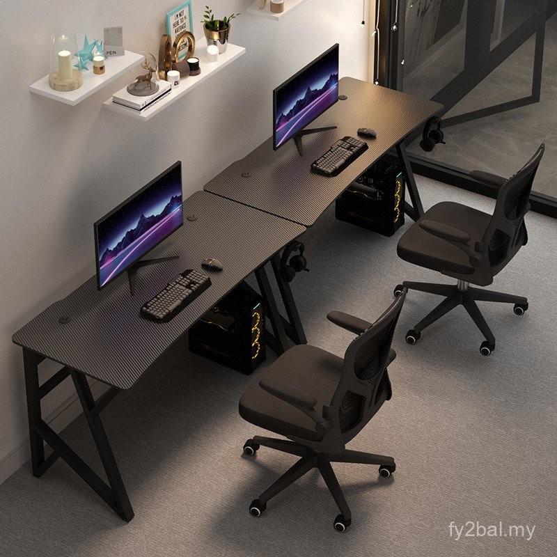 Double Desktop Computer Desk Household Desk Desk Couple Gaming Desk ...