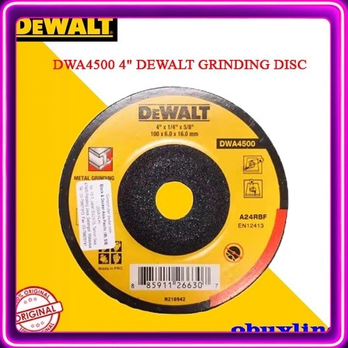 DWA4500 4" DEWALT GRINDING DISC HEAVY DUTY **READY STOCK IN MALAYSIA ...