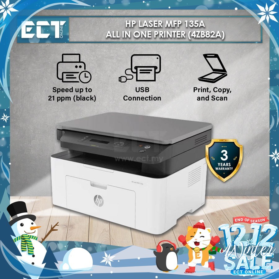 HP Laser MFP 135A / 135W All in One Printer | Shopee Malaysia