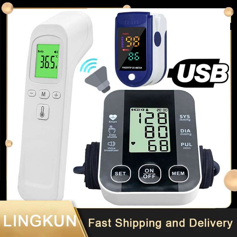 English Voice Digital LCD Tensiometers Blood Pressure Monitor Heart ...