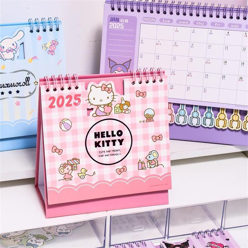[MMBB] 2025 Table Calendars Cartoon Cute Sanrio Monthly Calendar Sweet ...