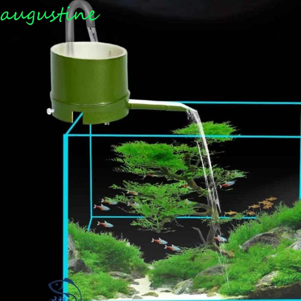 AUGUSTINE Aquarium Filter Box, 3 In 1 Bamboo Tube Type Fish Tank Filter ...