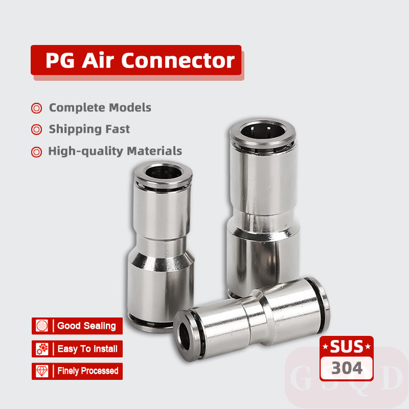 304 Stainless Steel Pneumatic Quick Connector PU Equal Diameter ...