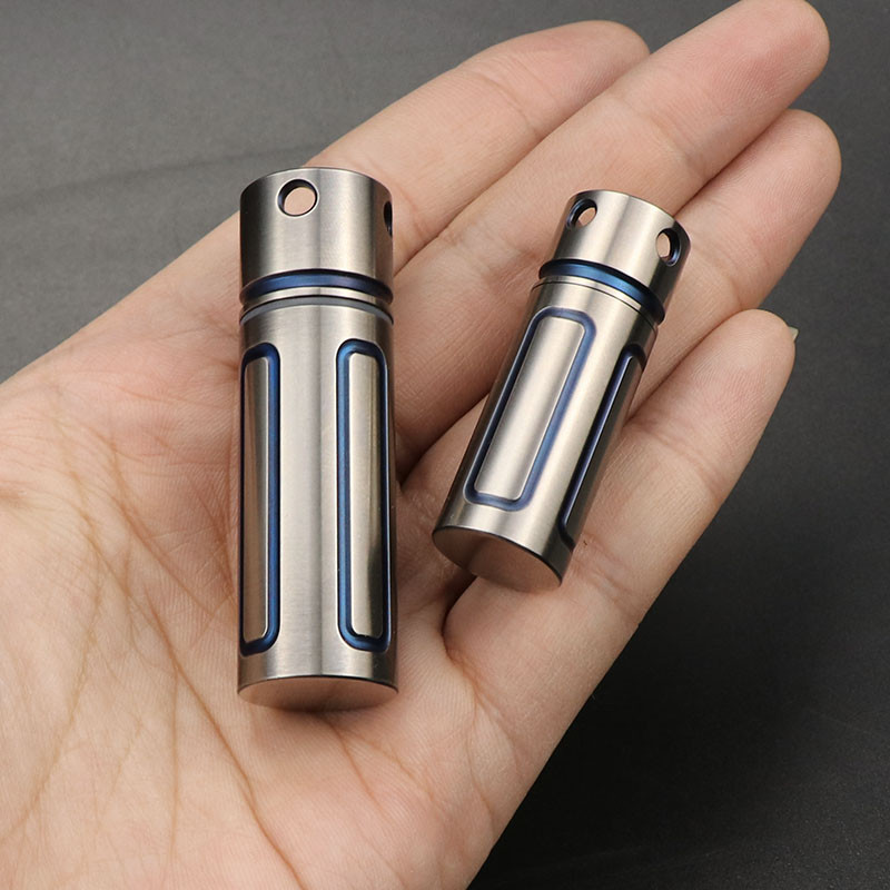 Kotak Pil Mudah Alih Titanium Tulen Mini Dimeterai Kalis Air Kalis ...