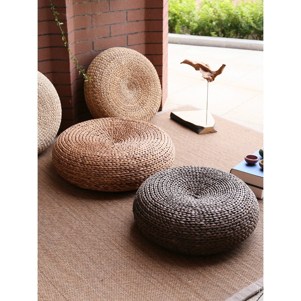 Kusyen Lantai Anyaman Rotan Tikar Tatami Tebal Kusyen Meditasi Zen ...