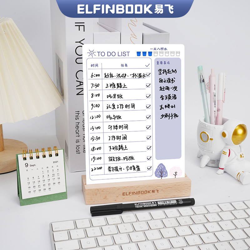 Papan Perancang Harian Jadual Boleh Dipadam Papan Memo Desktop Papan ...