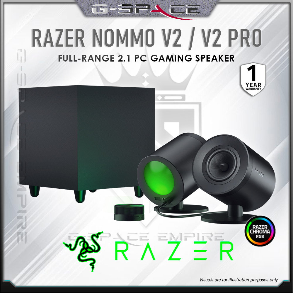 Razer Nommo V2 / Nommo V2 Pro Full-Range 2.1 PC Gaming Speakers With ...