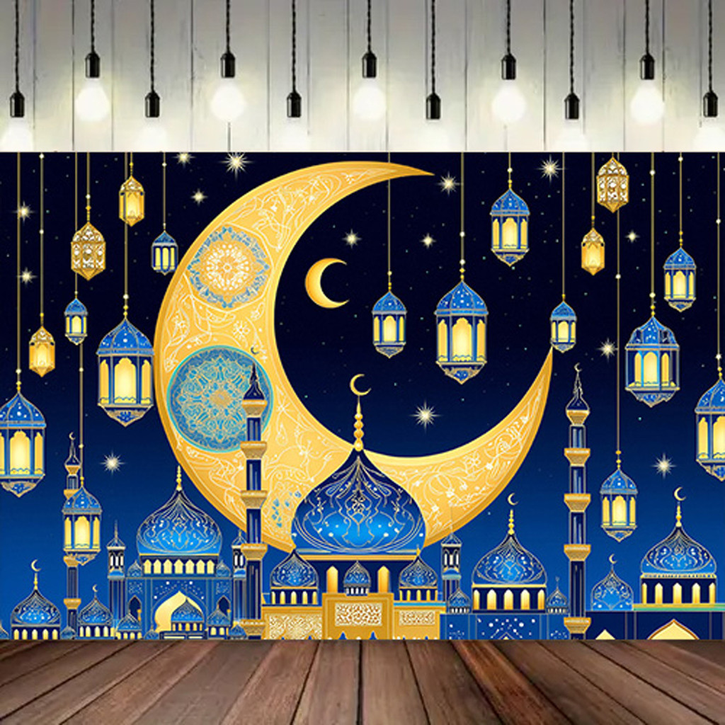 Polyester Eid Mubarak Photography Background Kareem EID Al Adha Ramadan ...